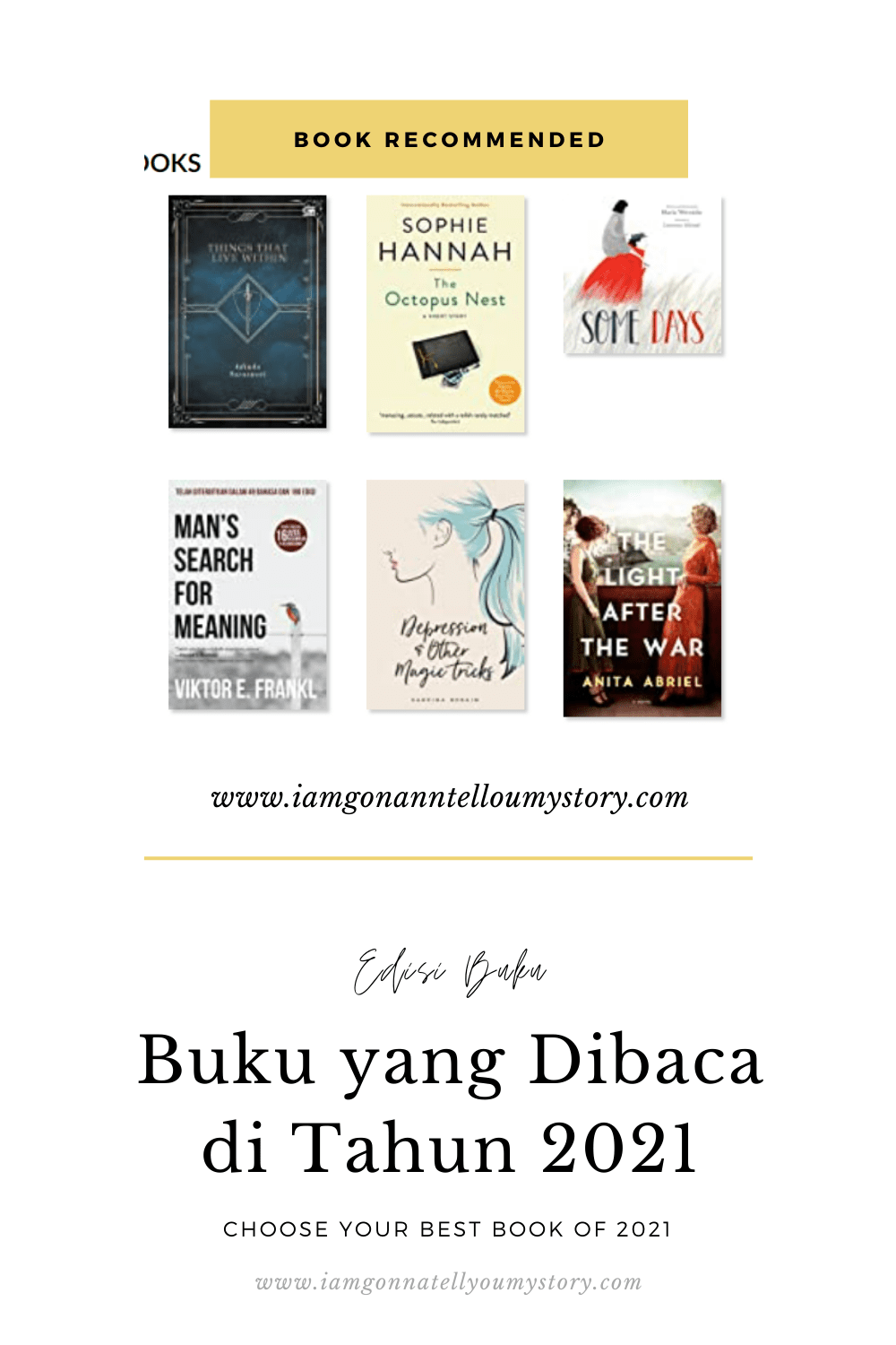 [ EDISI BUKU ] – BUKU YANG DIBACA DI TAHUN 2021 | Blogger Perempuan Network