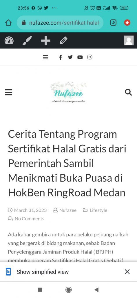 Cerita Tentang Program Sertifikasi Halal Gratis Sambil Menikmati Buka Puasa di HokBen Ring Road ...